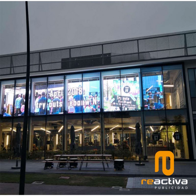 Pantalla Led transparente P-3.9mm Full Color