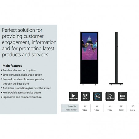 Tótem publicitario digital modelo Londres Tamaños de pantalla 32 ...