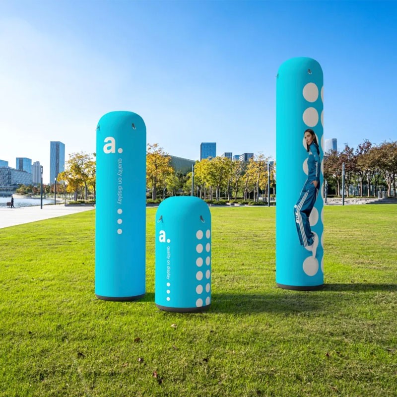 Columna display hinchable modelo Apolo Medidas Columnas 60 x 100 cm.